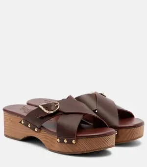 ANCIENT GREEK SANDALS Marilisa Leather Platform Sandals - Brown