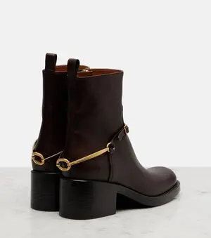 Chloé Dakota 60 Leather Ankle Boots - Brown
