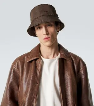 Saint Laurent Logo Bucket Hat - Brown