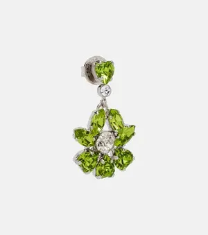 Simone Rocha Heartbloom Embellished Drop Earrings - Green