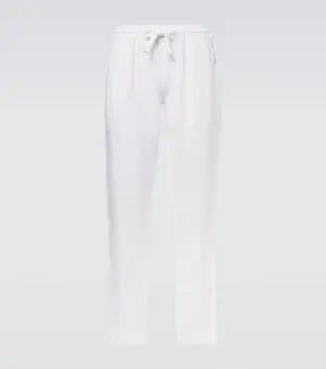 Fedeli Bonifacio Linen Tapered Pants - White