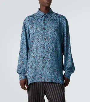 Dries Van Noten Printed Satin Shirt