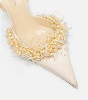 Mach & Mach Floating Pearls 85 Slingback Pumps