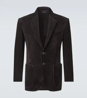 TOM FORD Suede Blazer - Black