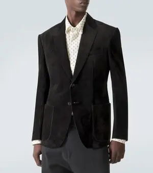 TOM FORD Suede Blazer - Black