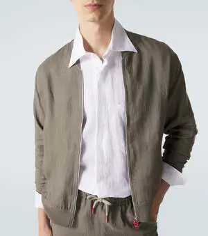 Kiton Linen Bomber Jacket