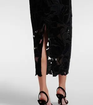 Erdem Cutout Velvet And Tulle Cocktail Dress