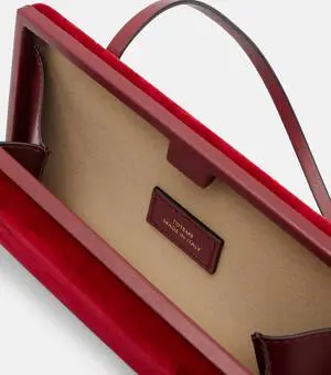 TOTEME Cocktail Velvet Shoulder Bag - Red