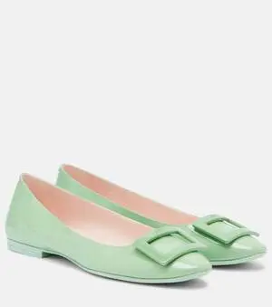 ROGER VIVIER Gommettine Ballet Flats - Green