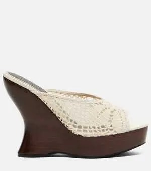 Magda Butrym 115mm Crochet Wedge Mules