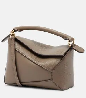 Loewe LOEWE Puzzle Edge Mini Top-Handle Bag Brown