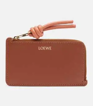 Loewe Knot Leather Card Holder - Brown