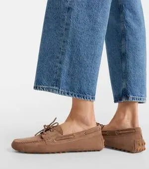 TOD'S Suede Boat Shoes