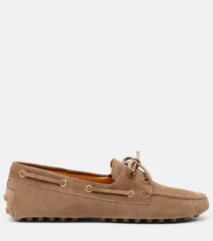 TOD'S Suede Boat Shoes