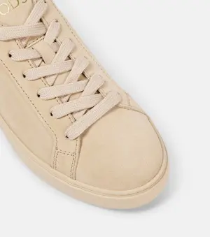 TOD'S Suede Lace-up Sneakers - Beige