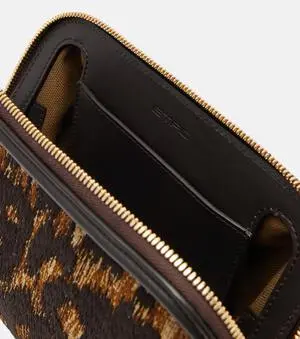 Etro Leather-trimmed Raffia-effect Crossbody Bag