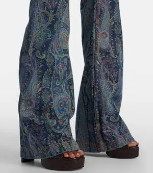 Etro Printed Flared Jeans