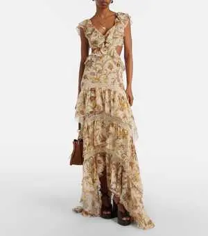 Etro Printed Silk-blend Maxi Dress