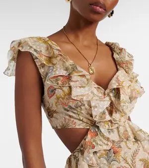 Etro Printed Silk-blend Maxi Dress