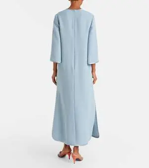 Valentino Garavani Vgold Silk Maxi Dress - Blue
