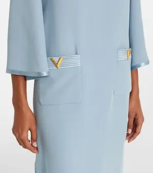 Valentino Garavani Vgold Silk Maxi Dress - Blue