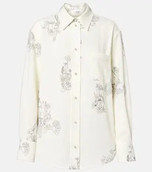Victoria Beckham Floral Shirt - White