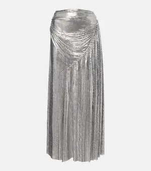 Rabanne Chainmail Draped Maxi Skirt