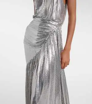 Rabanne Chainmail Draped Maxi Skirt