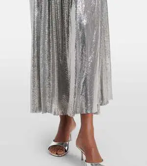 Rabanne Chainmail Draped Maxi Skirt