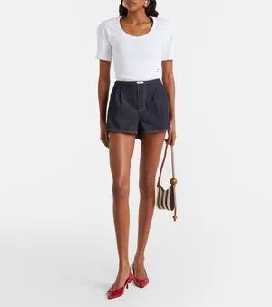 Jacquemus Logo Denim Shorts - Blue