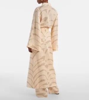 Johanna Ortiz Printed Linen Beach Cover-up
