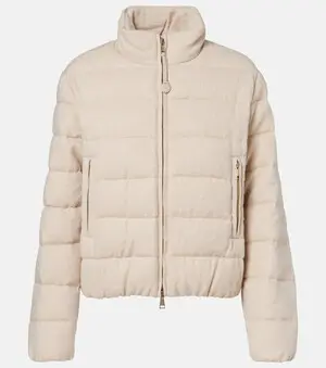 Moncler Agastache Cashmere And Linen Down Jacket