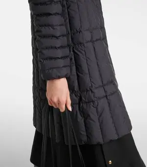 Moncler Menthe Long Quilted Down Coat