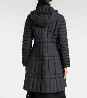 Moncler Menthe Long Quilted Down Coat