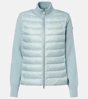 Moncler Down-paneled Virgin Wool Cardigan