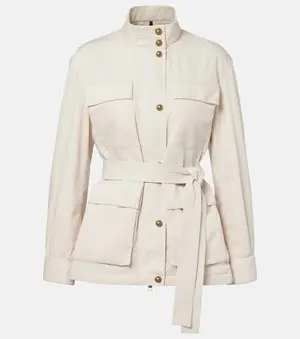 Moncler Maitake Leather-trimmed Jacket - White