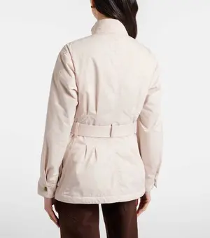 Moncler Maitake Leather-trimmed Jacket - White