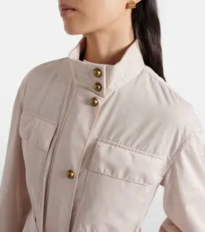 Moncler Maitake Leather-trimmed Jacket - White