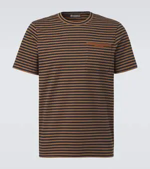 Moncler Striped Cotton-blend Jersey T-shirt