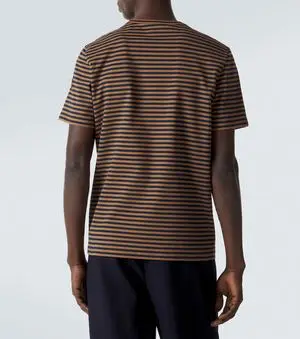 Moncler Striped Cotton-blend Jersey T-shirt