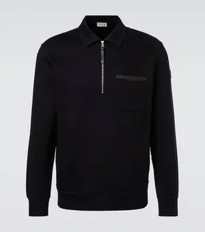 Moncler Cotton-blend Half-zip Sweater