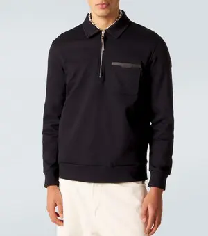 Moncler Cotton-blend Half-zip Sweater