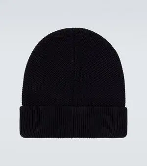 Moncler Logo Virgin Wool Beanie