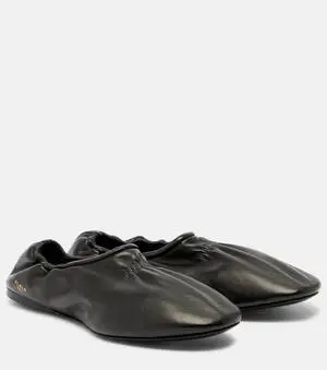 Alaïa Leather Ballet Flats - Black