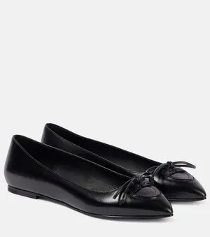 Alaïa Leather Ballet Flats - Black