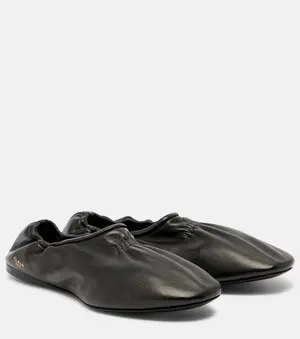 Alaïa Leather Ballet Flats - Black