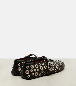 Alaïa Studded Leather Ballet Flats