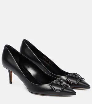 Valentino Garavani Vlogo Leather Pumps