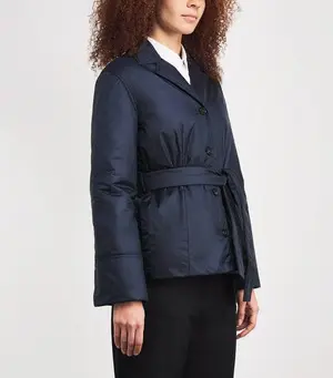Max Mara Padded Belted Jacket - Blue