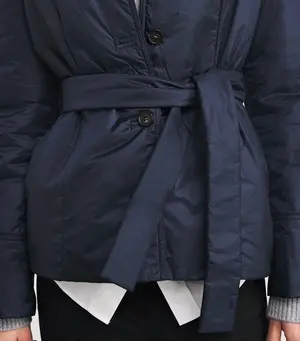 Max Mara Padded Belted Jacket - Blue